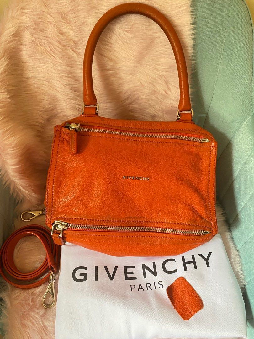 Givenchy Pandora Small in Orange, Luxury, Bags & Wallets on Carousell