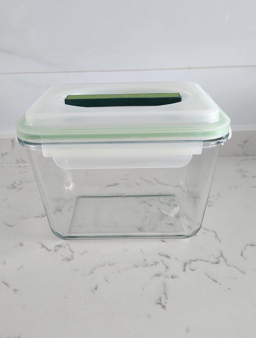 Glass lock container, Furniture & Home Living, Home Improvement ...