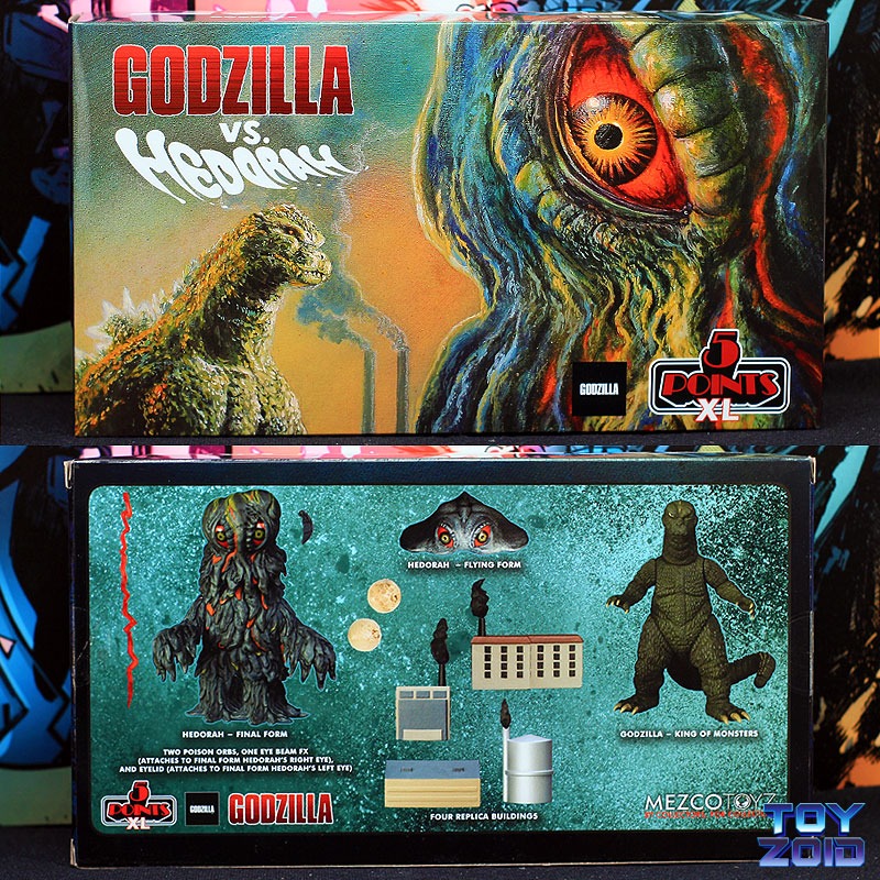 Godzilla VS Hedorah 1971 5 Points XL Boxed Set Final & Flying Forms ...