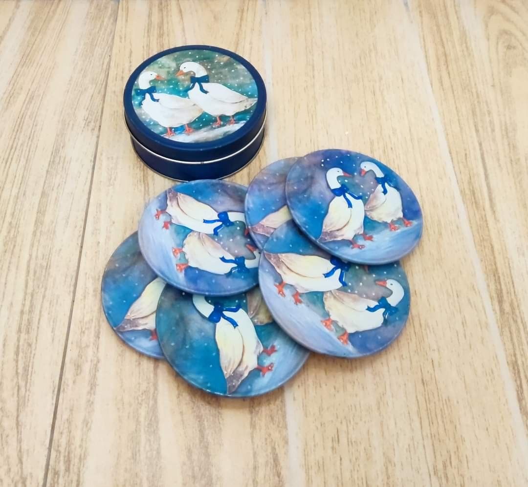 Goose design coasters, Furniture & Home Living, Kitchenware & Tableware ...