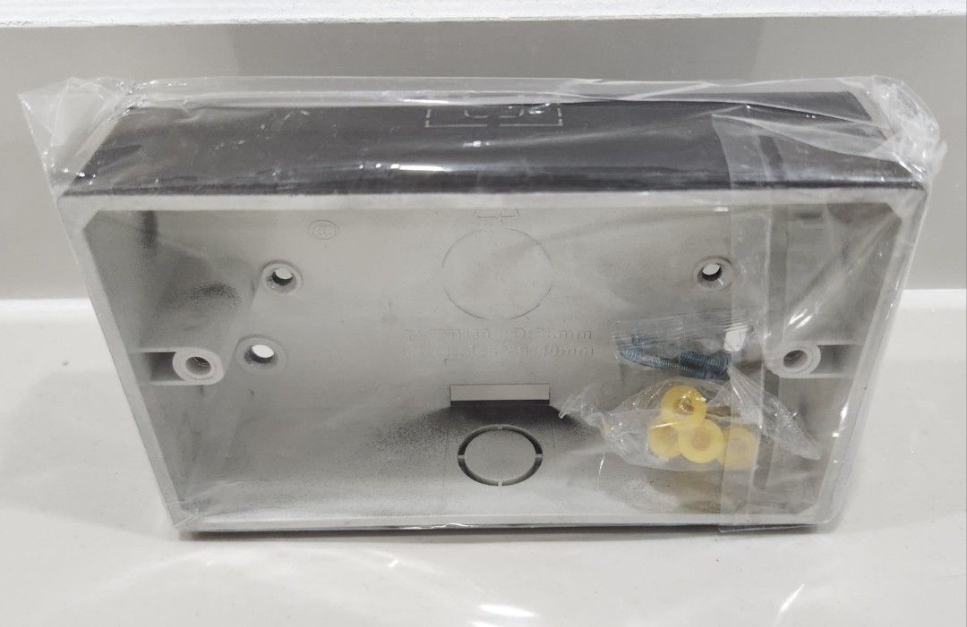 Gray Switch Socket Box for Single gang and Double gang, TV & Home ...