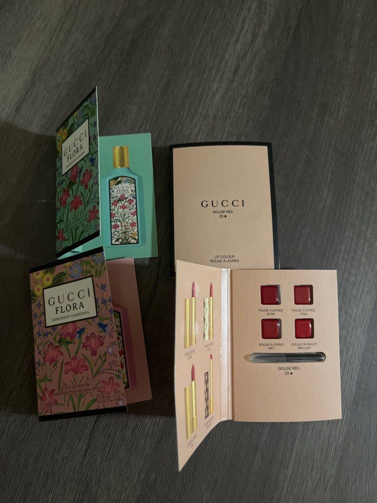 Gucci flora perfume samples/ Gucci lip colour samples, Beauty & Personal Care, Fragrance ...