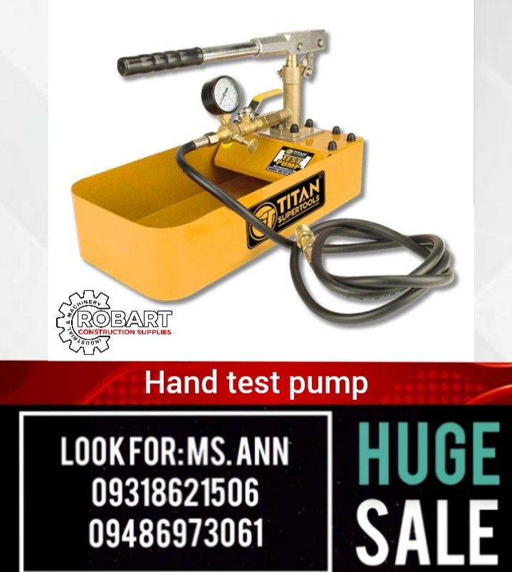 Hand test pump, Commercial & Industrial, Construction Tools & Equipment ...