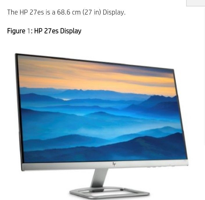 HP 27es display, Computers & Tech, Parts & Accessories, Monitor Screens ...