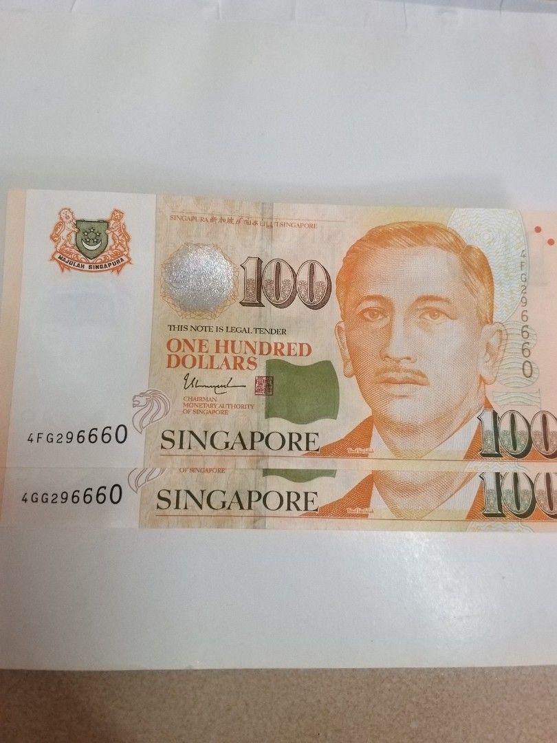 Identical number for $100 note, Hobbies & Toys, Memorabilia ...