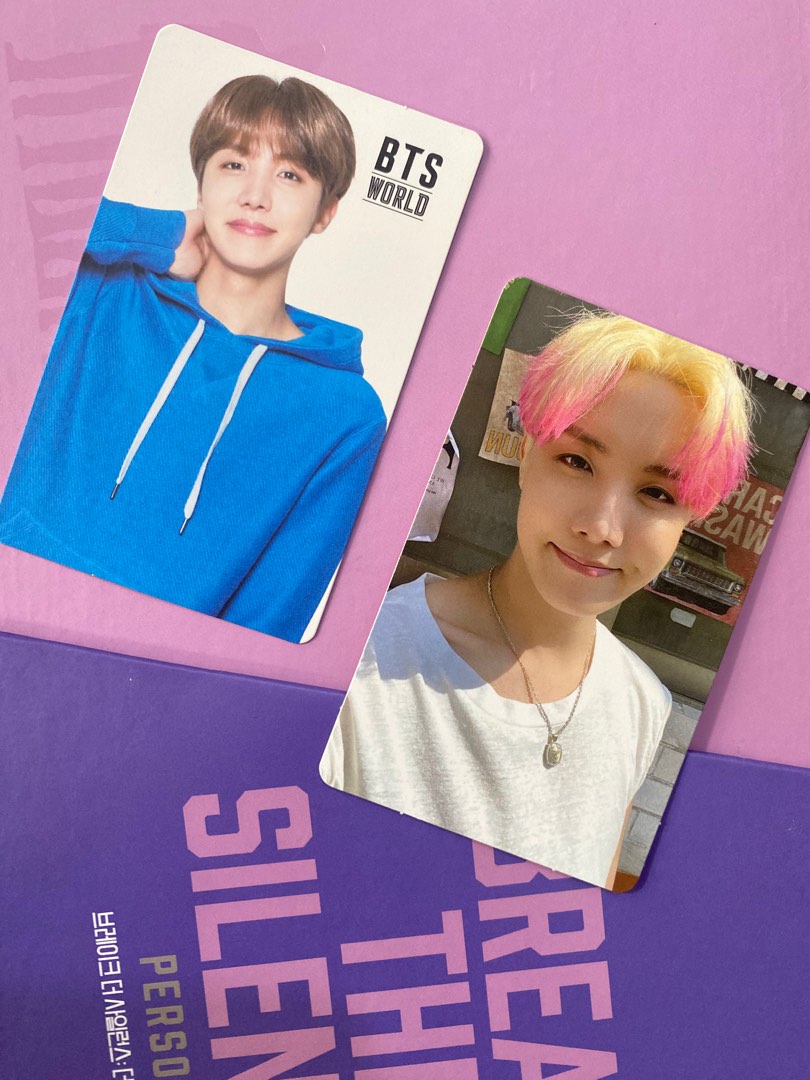 J Hope Butter Photocard and BTS World Photocard (back to back print ...