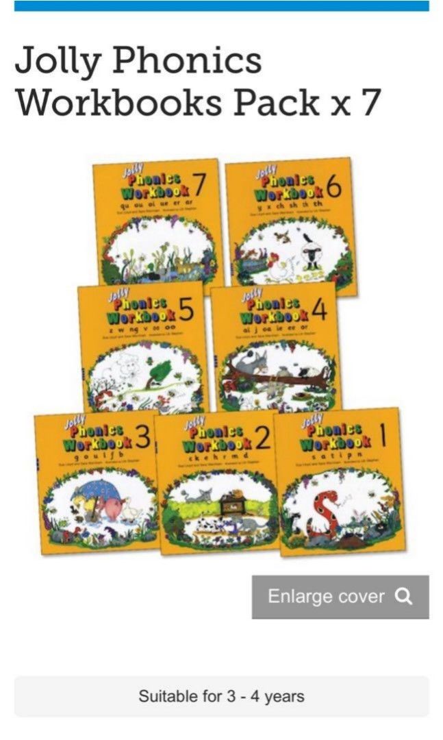 Jolly phonics workbooks, Hobbies & Toys, Books & Magazines, Assessment ...