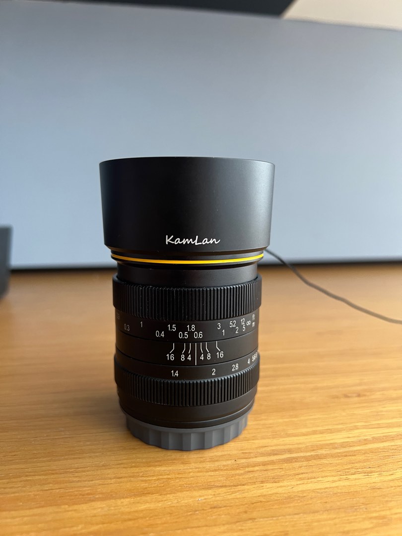 Kamlan manual focus lens 28mm f1.4 sony e mount, Photography, Lens ...