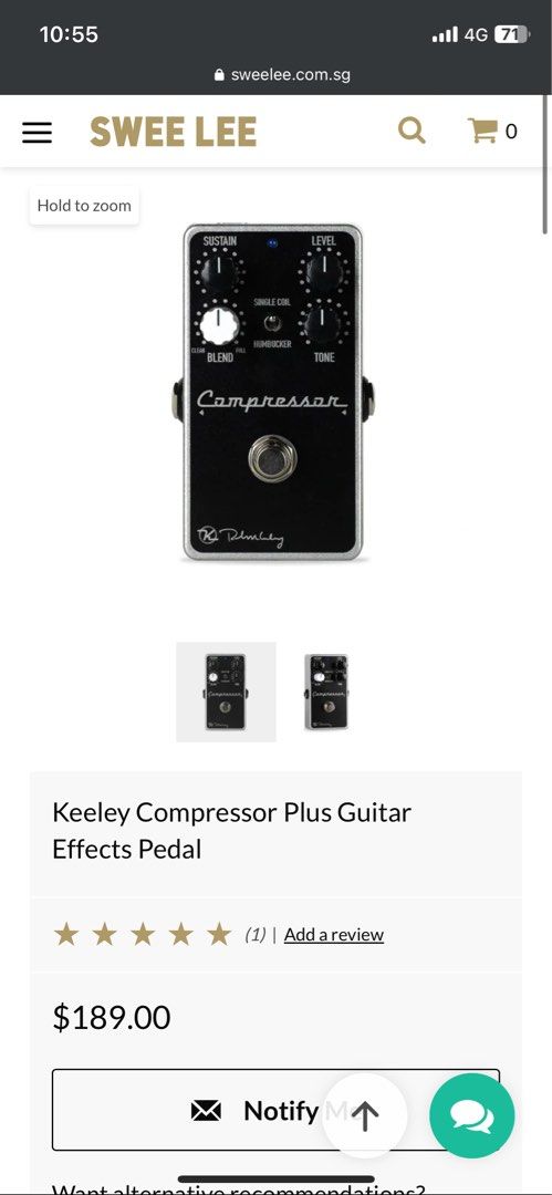 Keeley Compressor plus, Hobbies & Toys, Music & Media, Musical ...