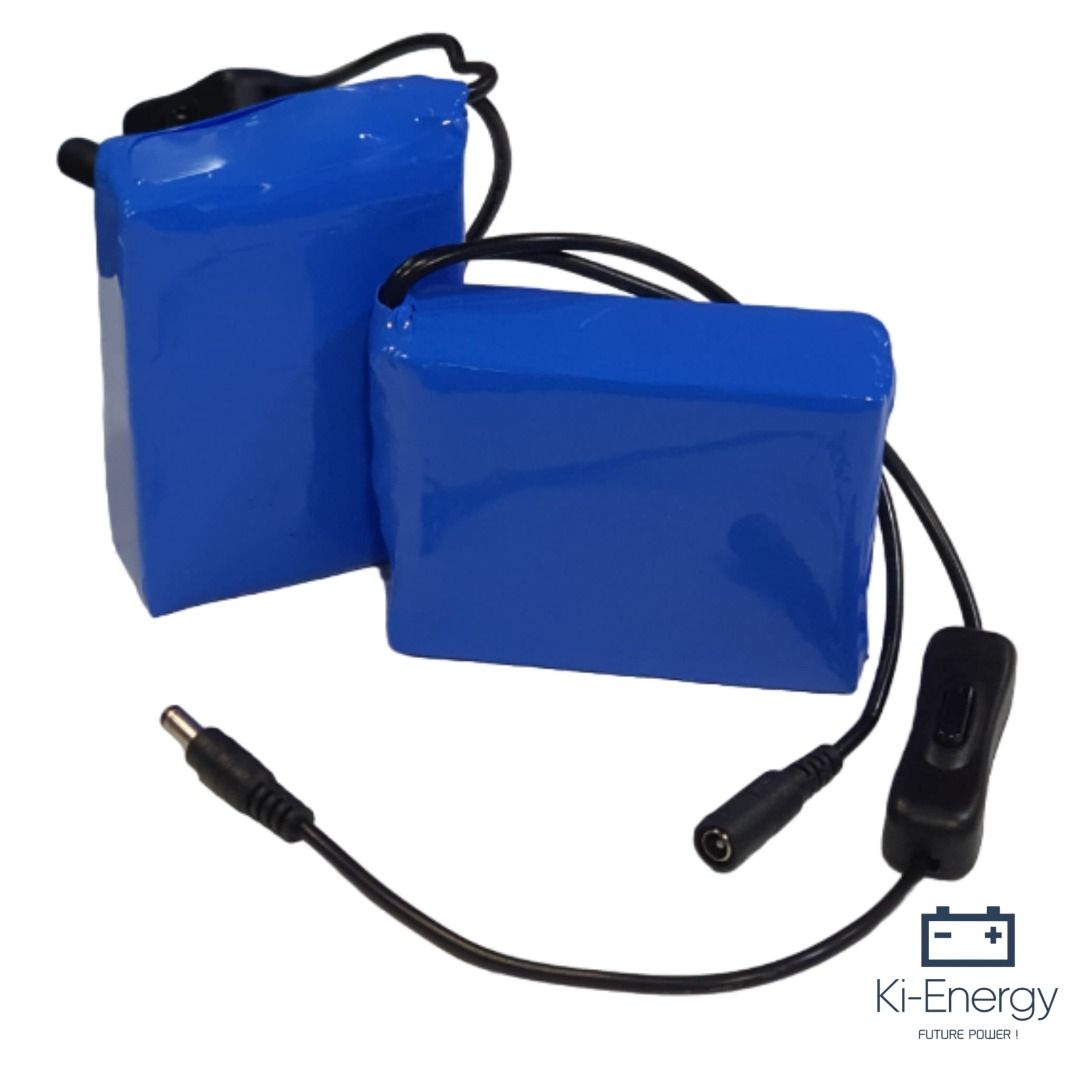 [Ki-Energy] 12V 12Ah 12000mAh Lithium Polymer Battery Pack with On/Off ...