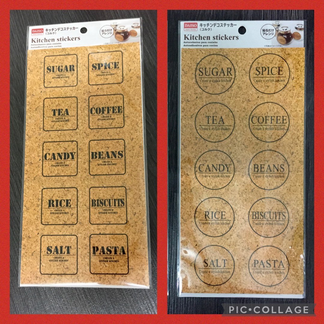 Kitchen Canister Label Stickers, Everything Else on Carousell