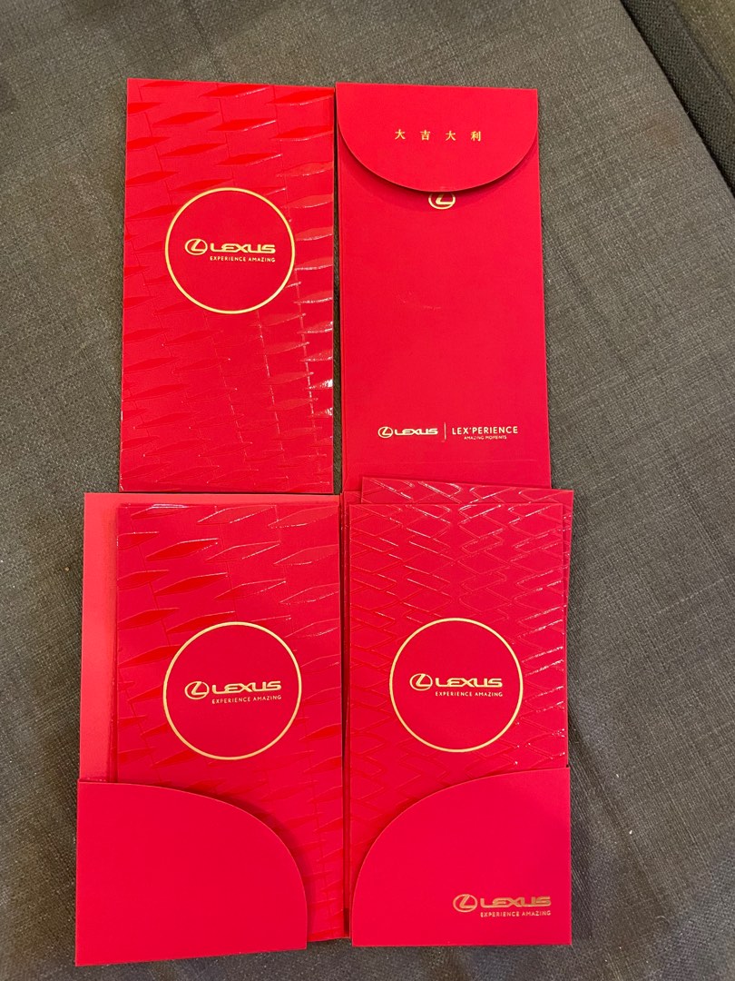 Lexus 2023 ang pao/ red packets with 4-compartment pouch, Hobbies ...