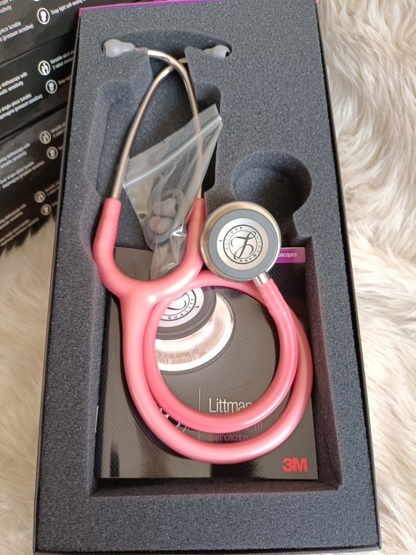 Littmann Stethoscope Classic III Pearl Pink Regular Finish, Health ...
