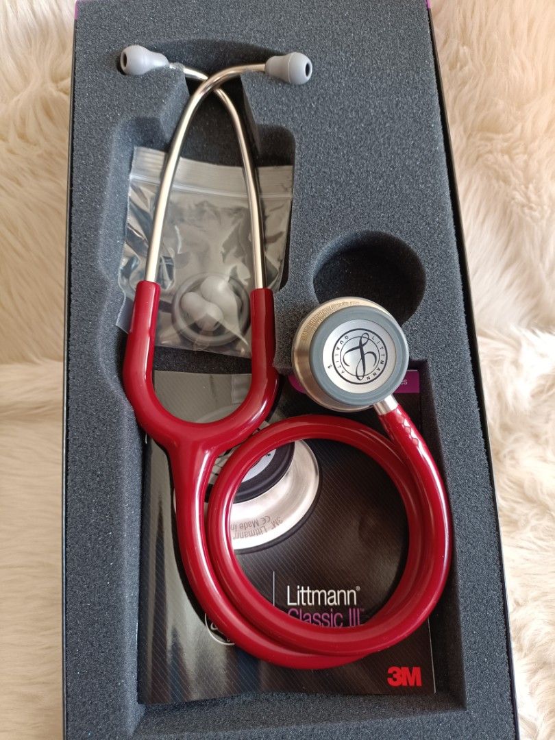 Littmann Stethoscope Classic III Regular Burgundy Finish, Health ...