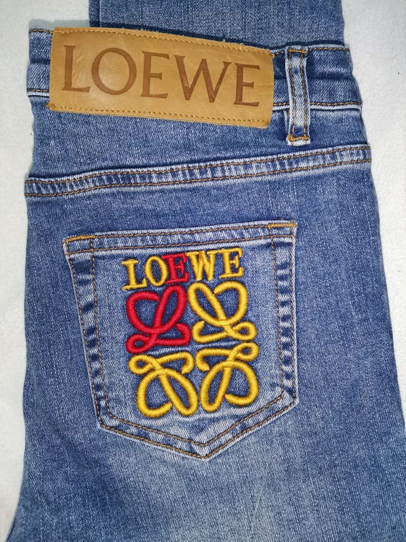 LOEWE | Embroidered Pocket Jeans, Women's Fashion, Bottoms, Jeans on ...