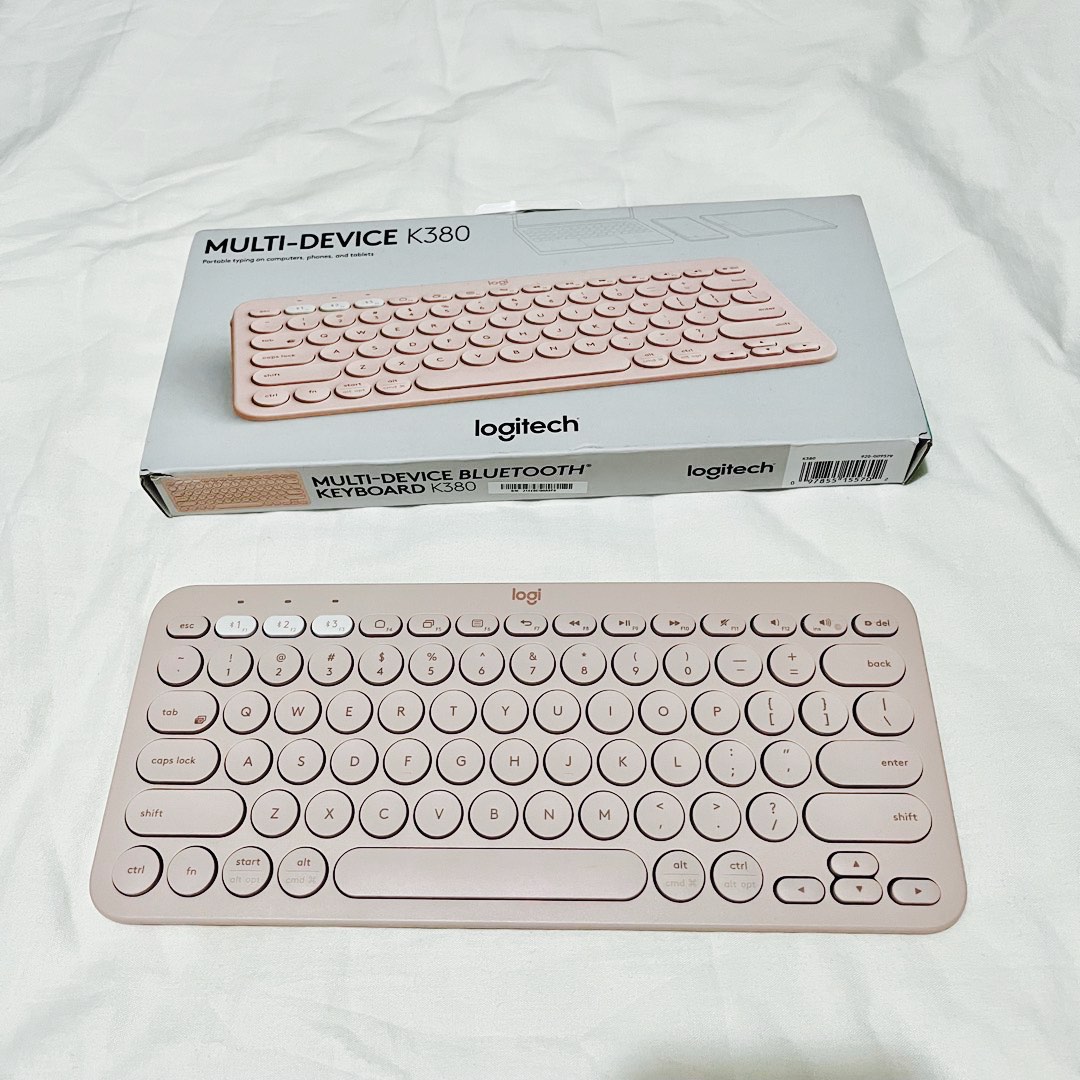 Logitech K380 Wireless Keyboard (Pink), Computers & Tech, Parts ...