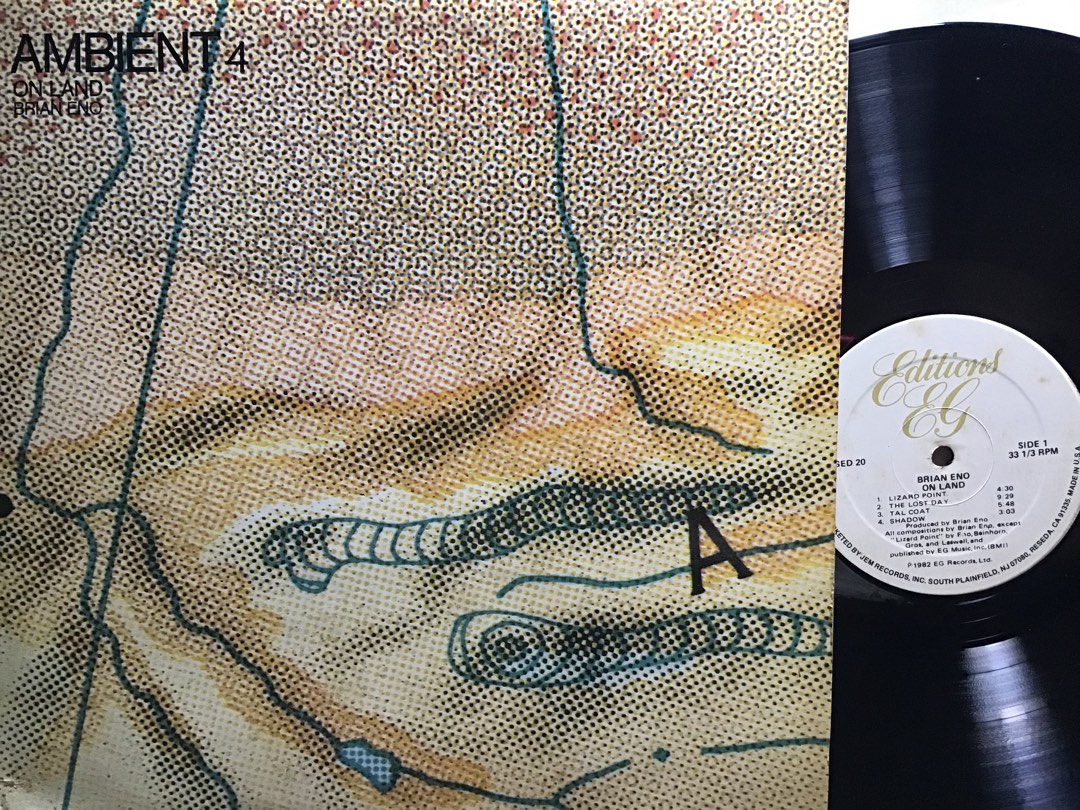 LP Brian Eno - Ambient 4 On Land OOP USA VINYL RECORD Anubis Piring ...