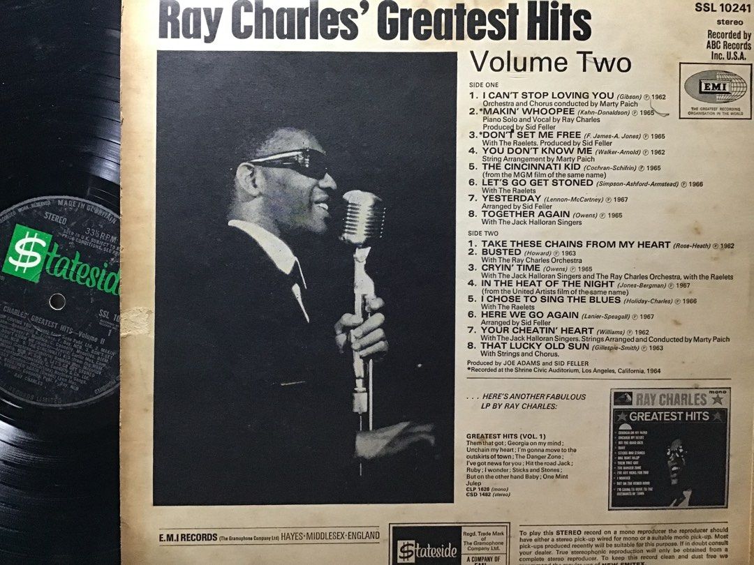 LP Ray Charles - Greatest Hits vol 2 OOP VINYL RECORD Anubis Jazz ...