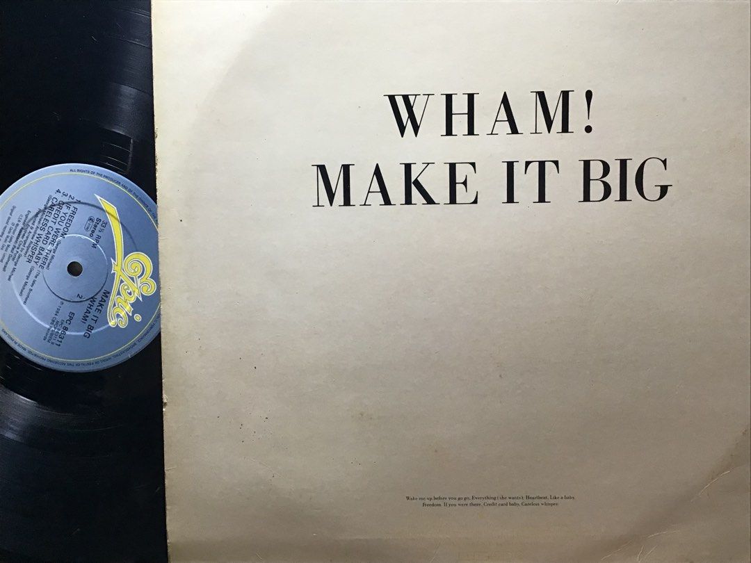 LP Wham! (George Michael) - Make it Big OOP VINYL RECORD Anubis Piring ...