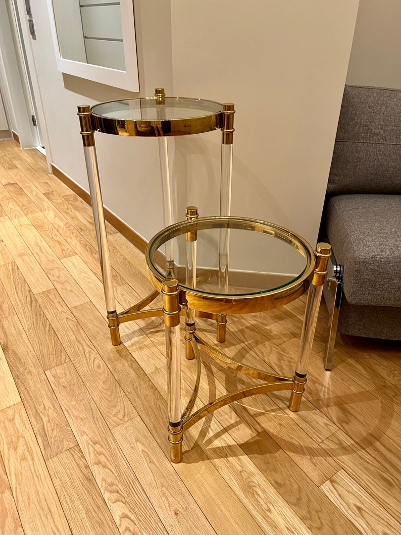 Lucite side tables, Furniture & Home Living, Furniture, Tables & Sets ...