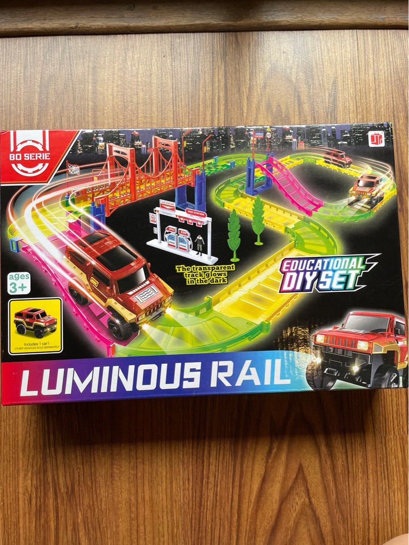 Luminous rail car track, Hobbies & Toys, Toys & Games on Carousell