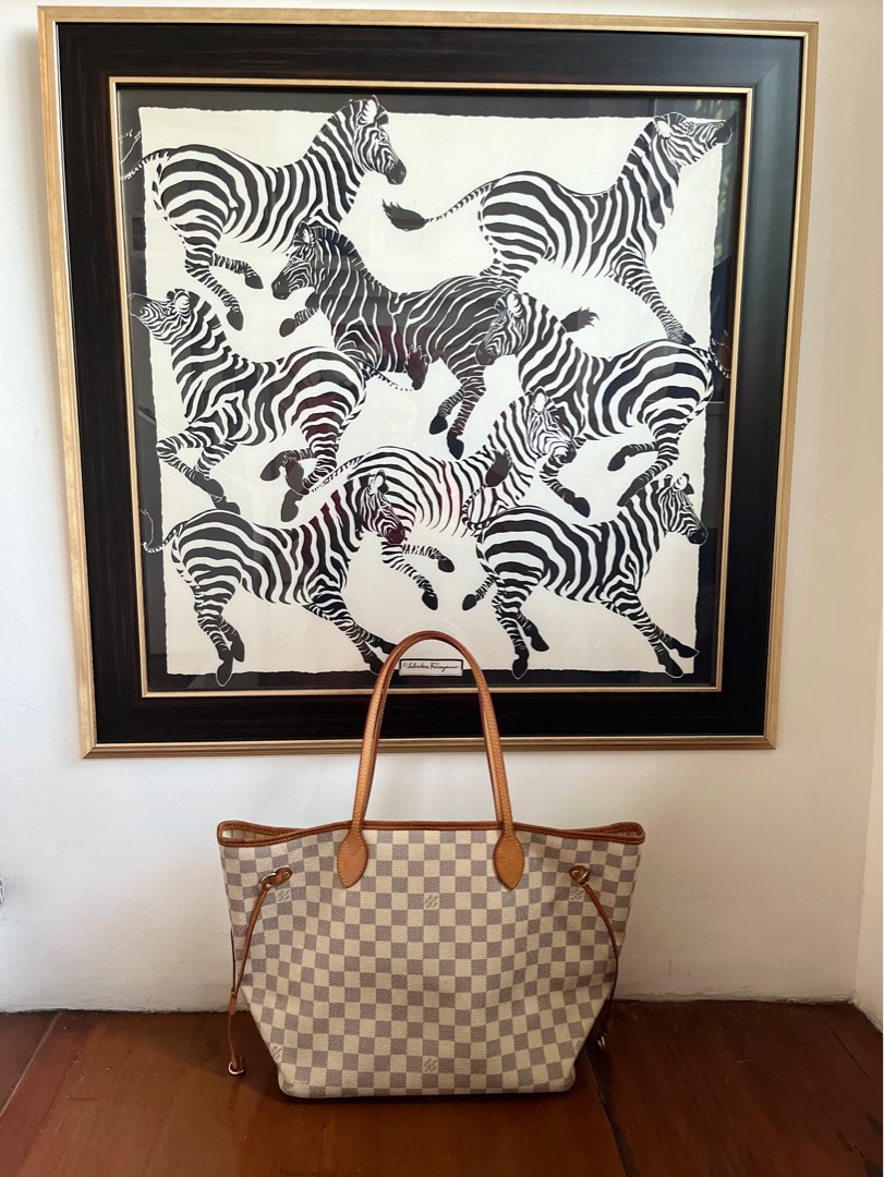 LV Neverfull Azur PM, Luxury, Bags & Wallets on Carousell