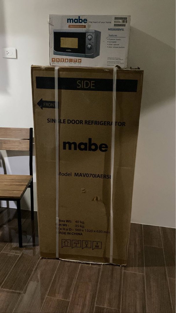 Mabe refrigerator 1 door (new unit), Furniture & Home Living, Bathroom ...