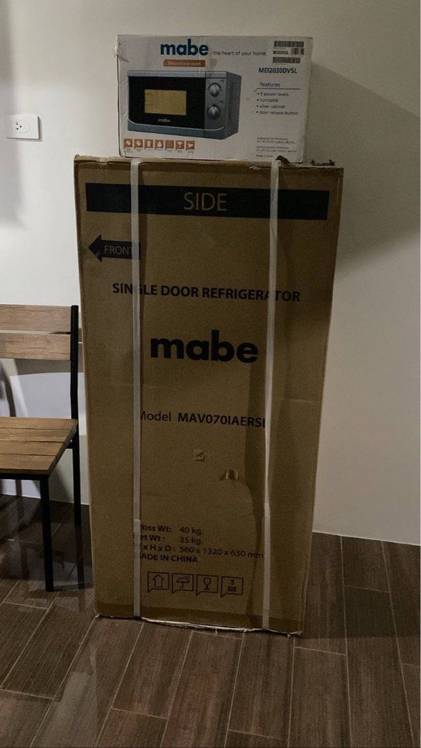 Mabe refrigerator 1 door (new unit), Furniture & Home Living, Bathroom ...