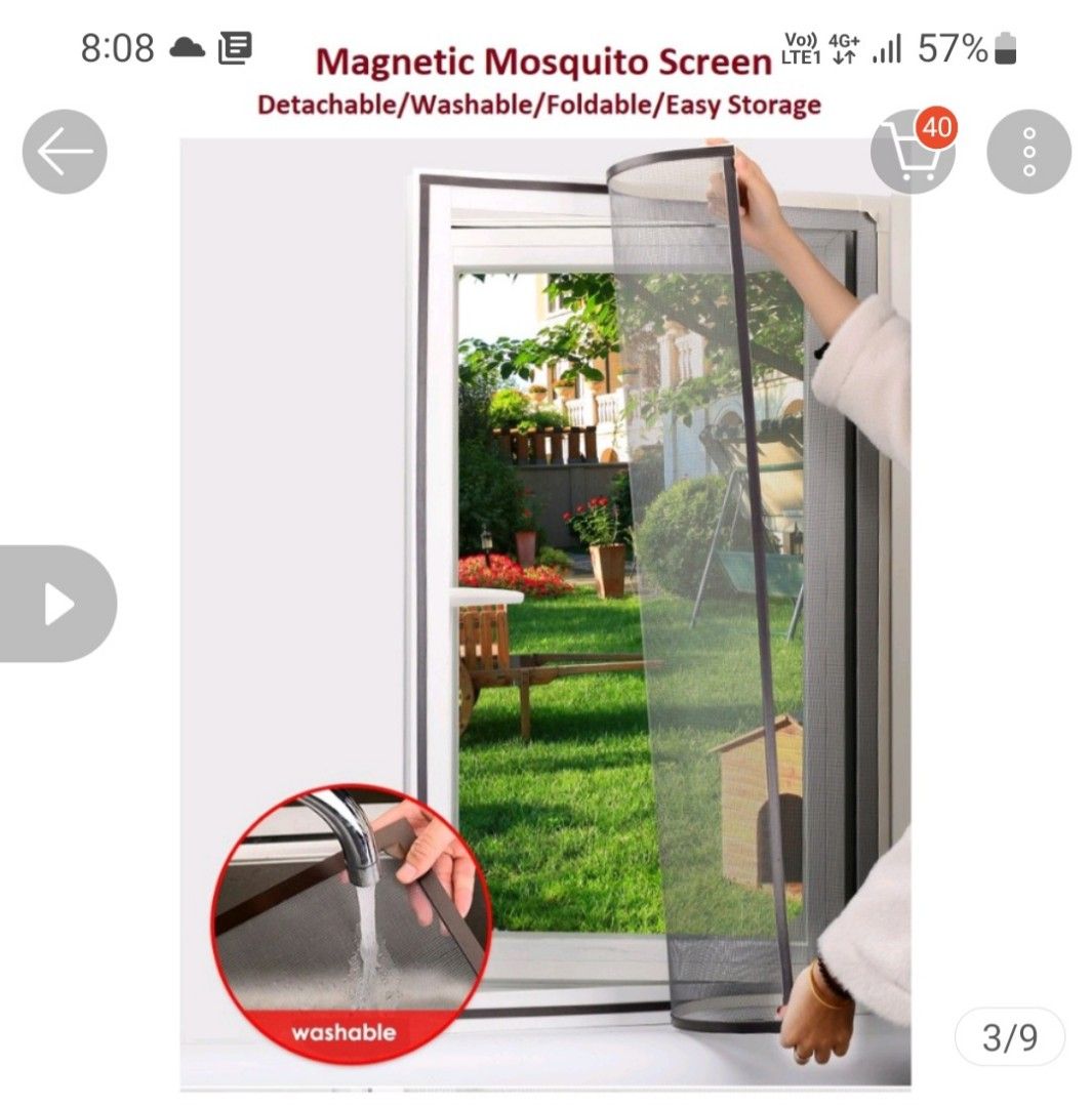 Magnetic mosquito net, Furniture & Home Living, Home Improvement ...