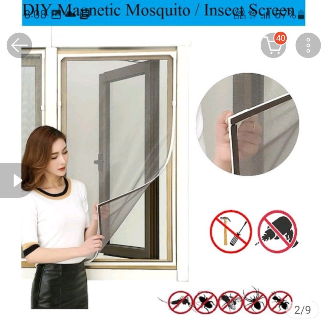 Magnetic mosquito net, Furniture & Home Living, Home Improvement ...