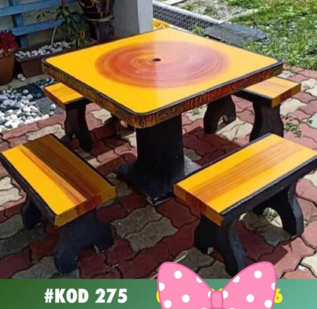 MEJA BATU TAMAN 5 IN 1, Furniture & Home Living, Furniture, Tables ...