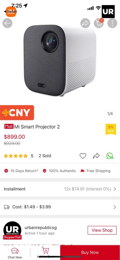 Mi Smart Projector 2, TV & Home Appliances, TV & Entertainment ...