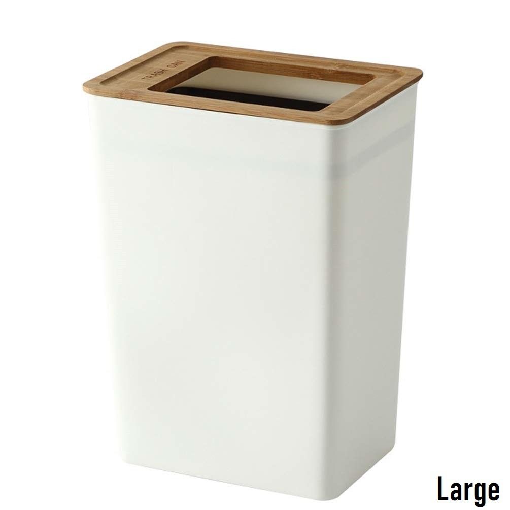Minimalist Japanese Style Dustbin Trash Can Wooden Lid, Furniture ...