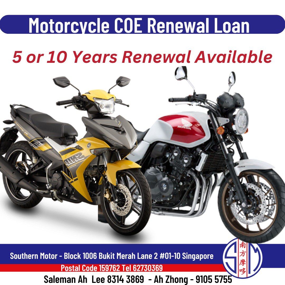 Motorcycle COE Loan 5 or 10 years available, Motorcycles, Motorcycles ...