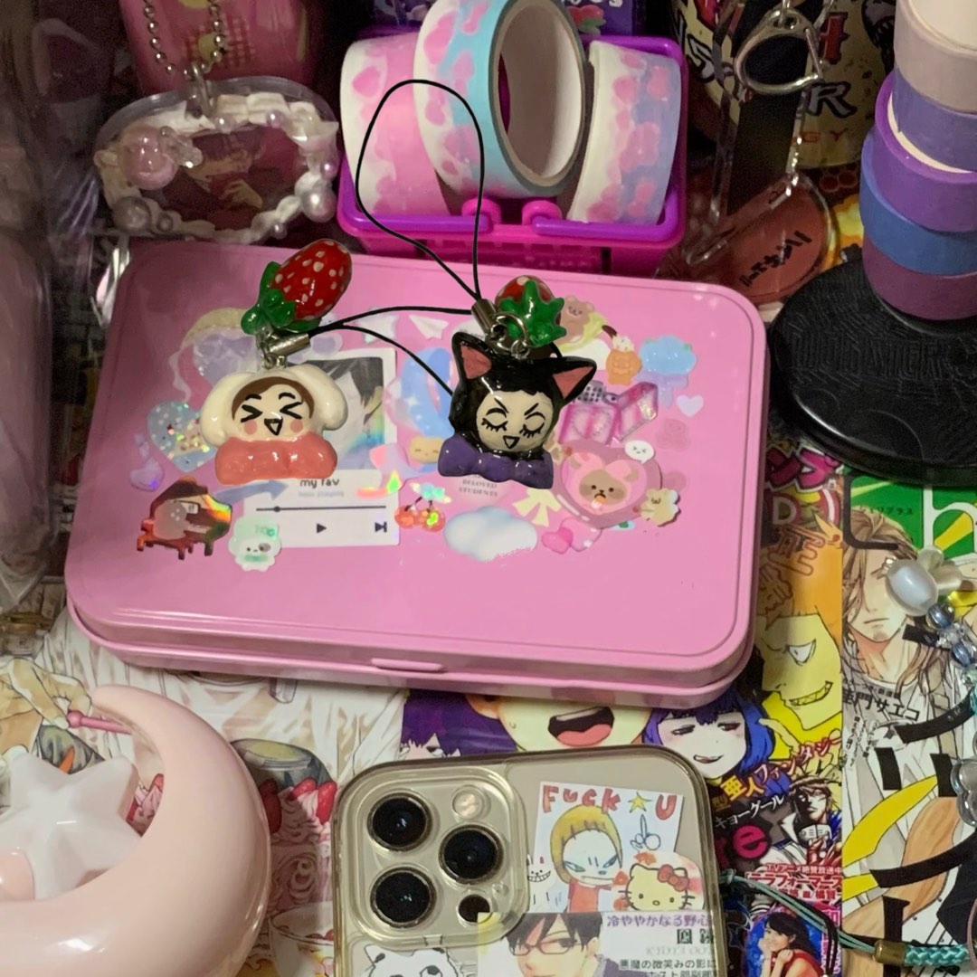 nana and hachi matching clay keychains, Hobbies & Toys, Stationery ...