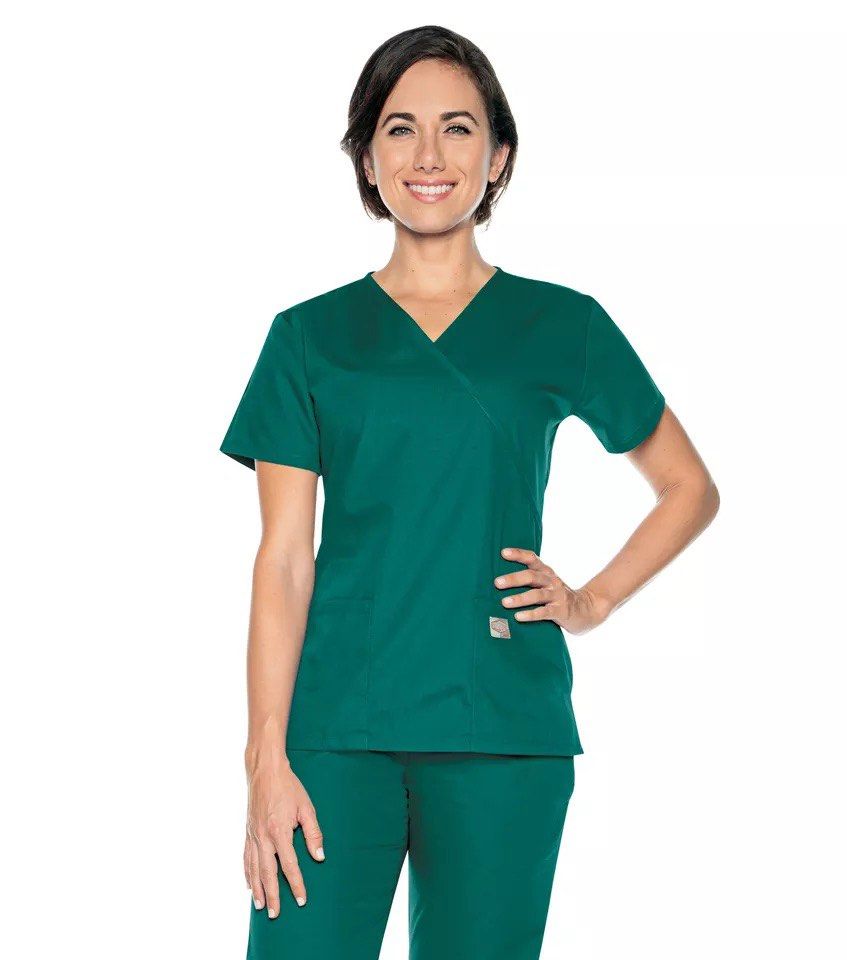 [NEW] WOMENS EMERALD GREEN medical doctor nurse uniform scrub suit set ...
