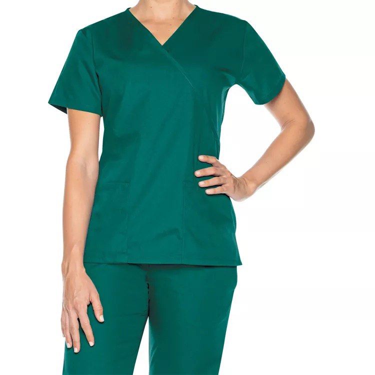 [NEW] WOMENS EMERALD GREEN medical doctor nurse uniform scrub suit set ...