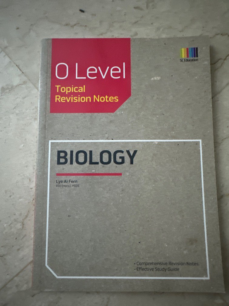 O Level Topical Revision Notes - Biology, Hobbies & Toys, Books ...