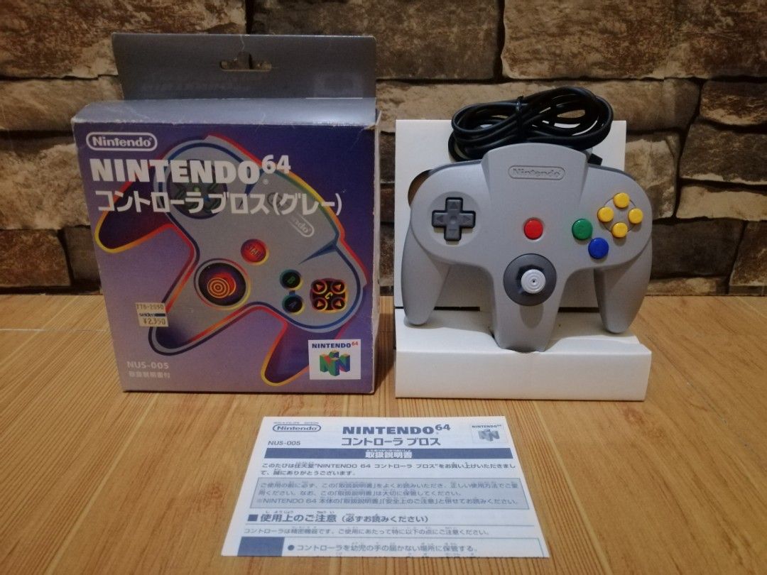 Official Nintendo 64 N64 Authentic NUS-005 Controller Grey Good Stick ...