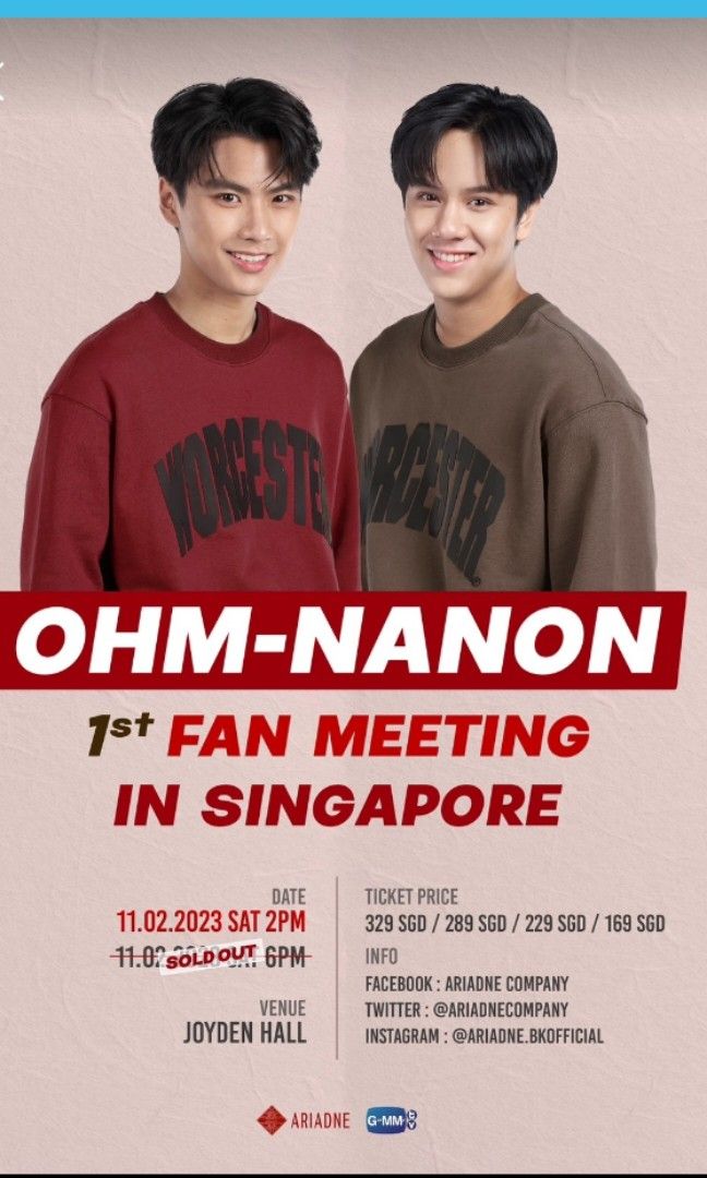 Ohm Nanon 1st Fan Meeting Zone C Ticket, Tickets & Vouchers, Event Tickets on Carousell