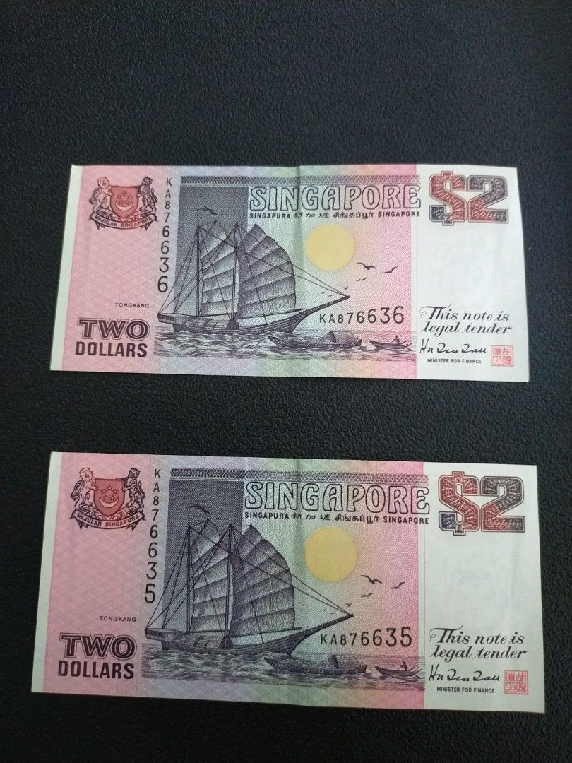 Old 2x $2 Singapore Currency notes, Hobbies & Toys, Memorabilia ...