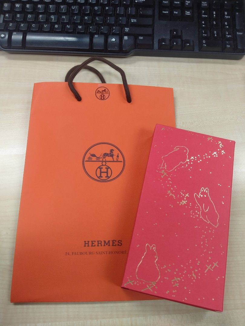 ORIGINAL HERMES 2023 RED ANGPOW PACKET WITH BOX AND PAPERBAG, Luxury ...