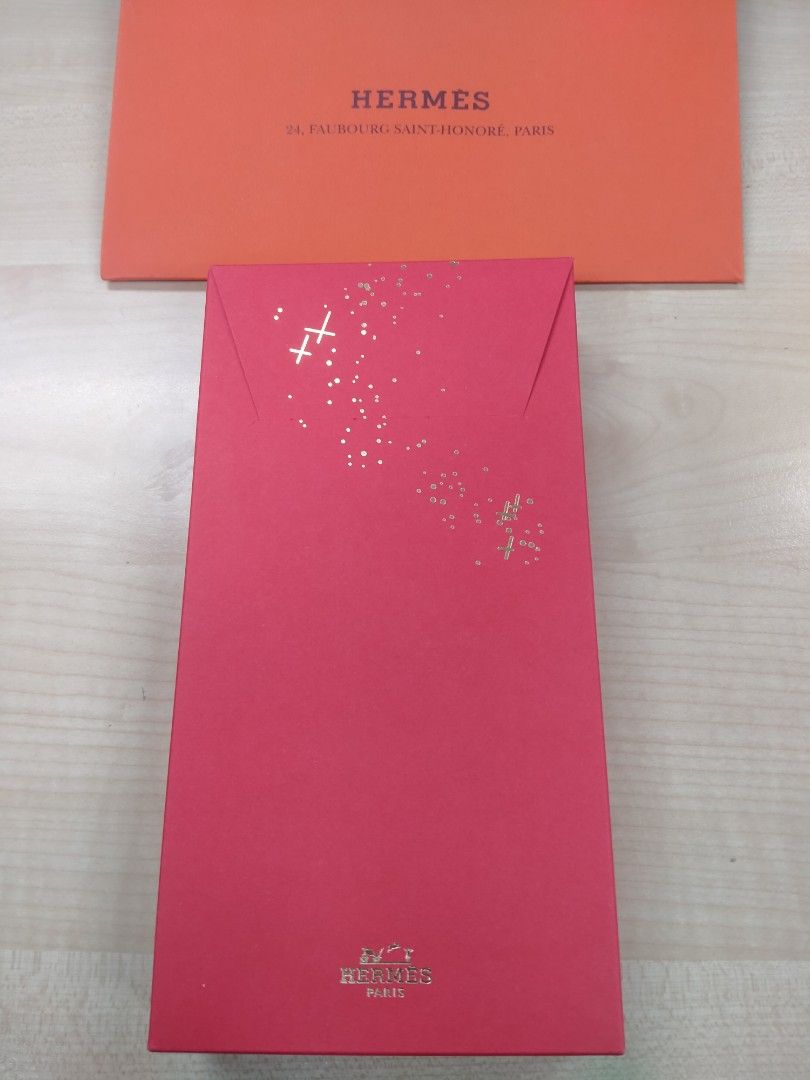 ORIGINAL HERMES 2023 RED ANGPOW PACKET WITH BOX AND PAPERBAG, Luxury ...