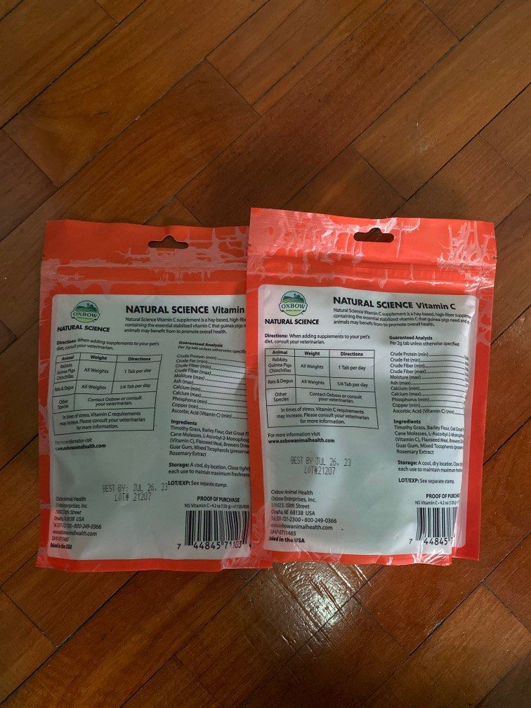 Oxbow Natural Science Vitamin C 120g (for rabbits, guinea pigs ...