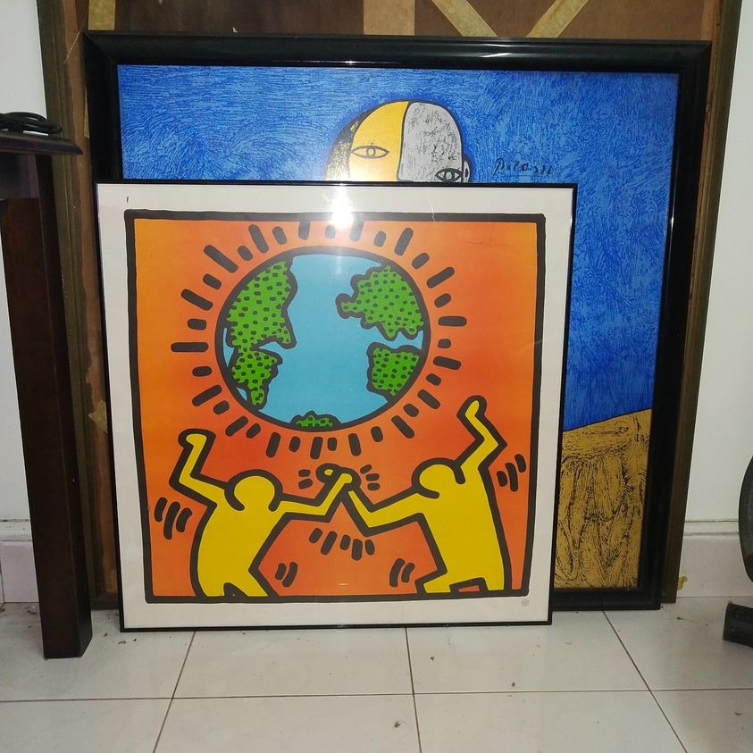 artist PICASSO, keith Haring painting/drawing, Photo/ picture frame ...