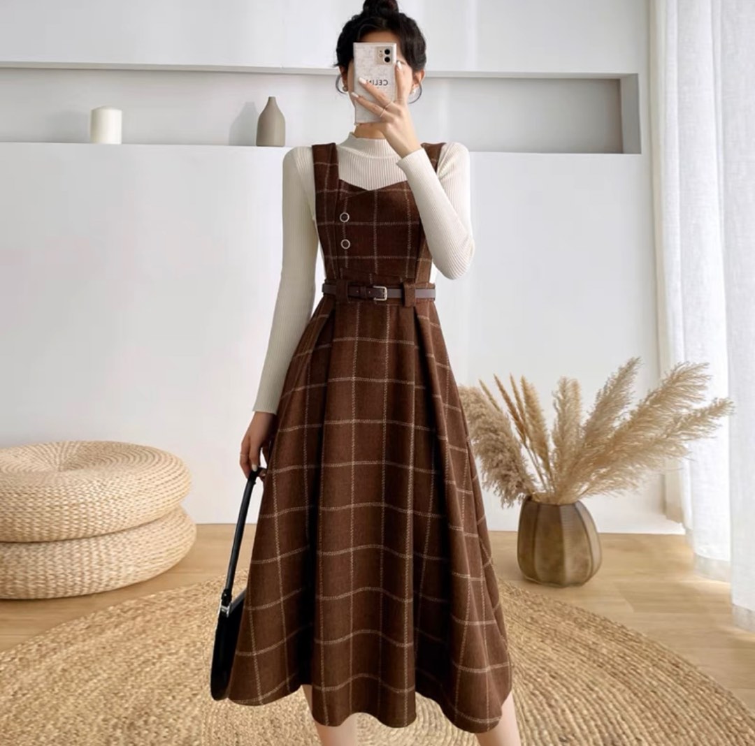 Pinafore Dress set on Carousell