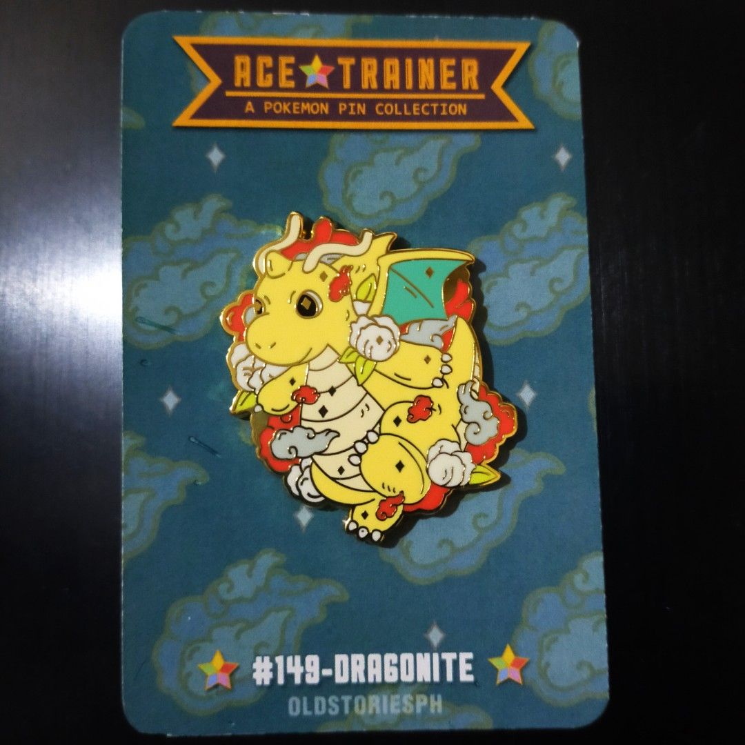 Pokemon Dragonite Pin Brooch by sparklestoryph on IG, Hobbies & Toys ...
