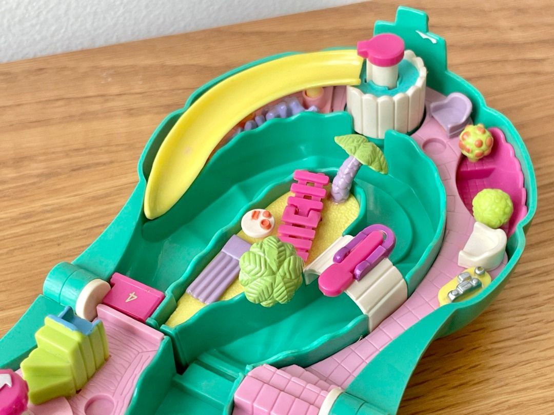 Polly Pocket 1995 Splash 'n Slide Water park 99% COMPLETE with dolls ...