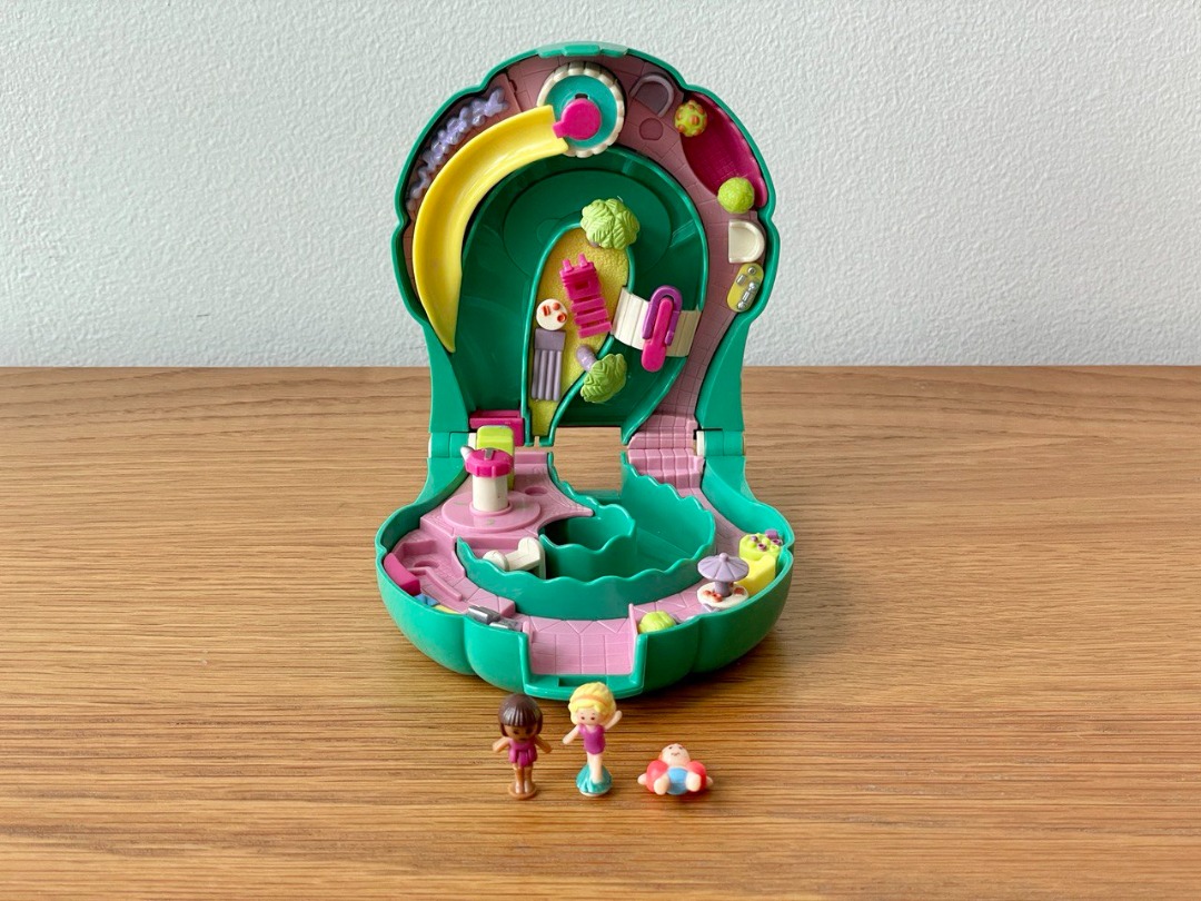 Polly Pocket 1995 Splash 'n Slide Water park 99% COMPLETE with dolls ...