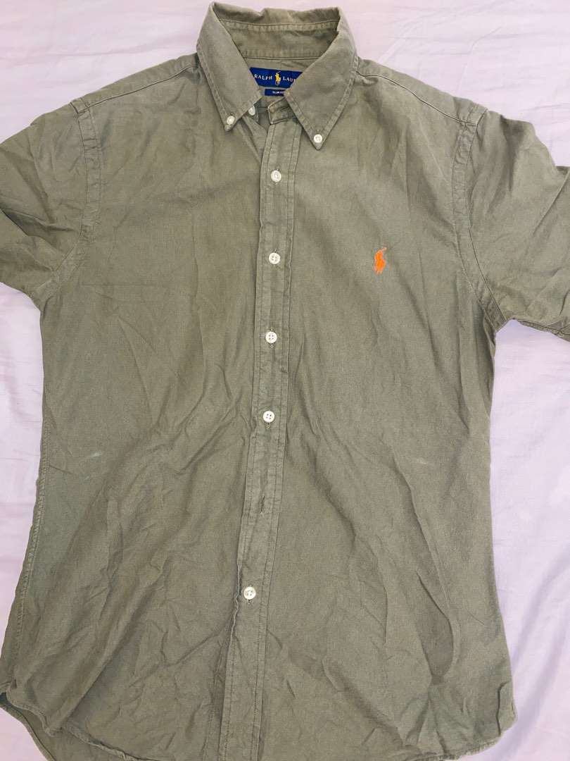 Polo Ralph Lauren (Olive Green) Shorts Sleeves Polo, Men's Fashion, Tops & Sets, Tshirts & Polo ...